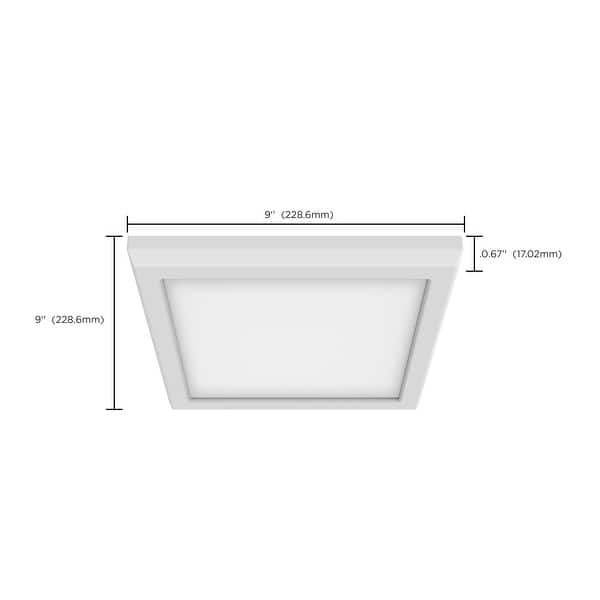 BLINK Pro 13W 9 In LED Fixture 4000K Square Shape White 120/277V - Bed ...