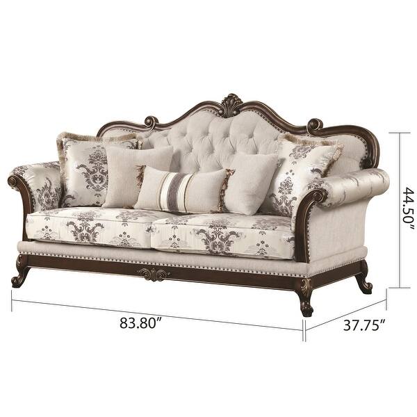 Gloria Traditional Style 2PC/3PC/5PC button tufted Living Room Set - On ...