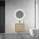 24''/28" Wall-Mounted Bathroom Vanity with White Ceramic Sink - Bed ...