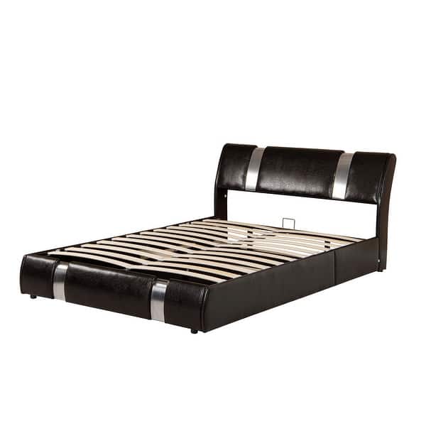 Queen Size Lift Up Storage Bed Frame with Stainless steel sheet - Bed ...