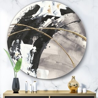 Designart 'Glam Painted Arcs I' Glam Metal Circle Wall Art - Bed Bath ...
