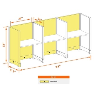 Small Office Cubicles 39H 3pack Inline Unpowered - On Sale - Bed Bath ...
