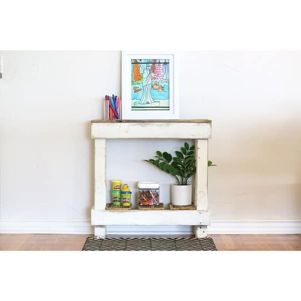 26x8x26 Mini Accent Console End Table (White) - Bed Bath & Beyond ...