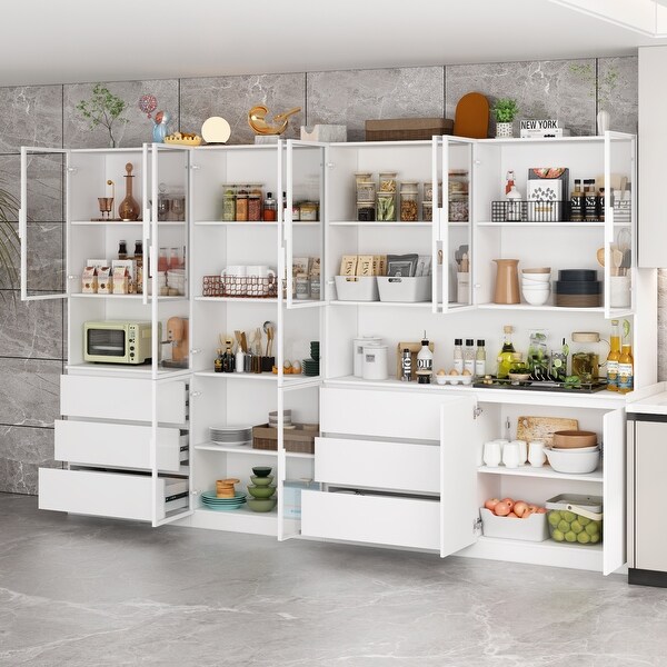 White bookshelf with cabinet store
