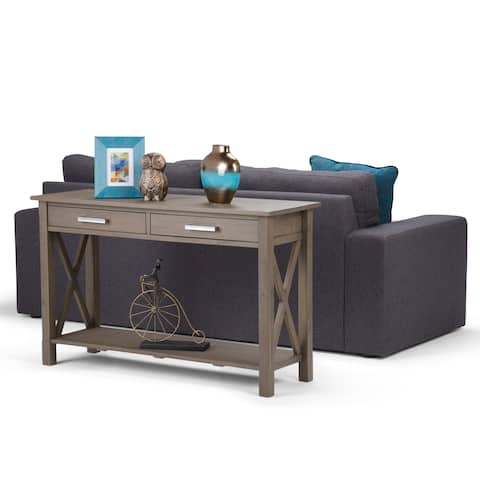 WYNDENHALL Halifax SOLID WOOD 48 inch Wide Transitional Console Sofa ...