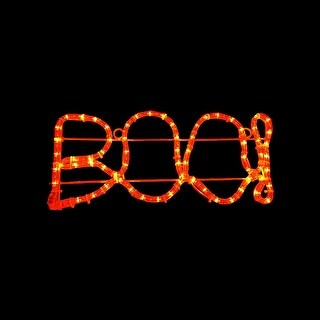 16 Inch LED Rope Light Halloween BOO Motif - Lighted Silhouette - 17 ...