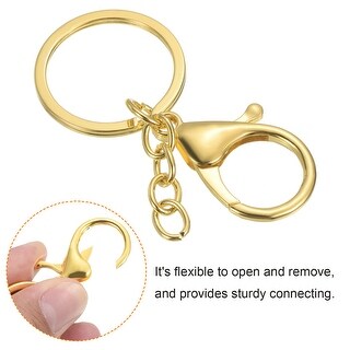 10pcs Key Chain for Keys, Lobster Claw Clasps Keychain Holder, Golden ...