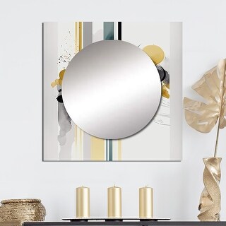 Designart "Abstract Transitional Shapes Black I" Abstract Shapes Wall ...