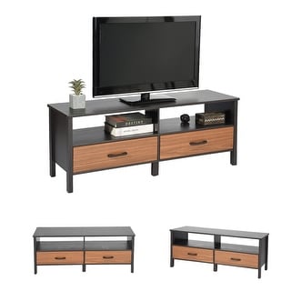 Porch & Den Wunderli Wood TV Stand with Drawer Open Shelving - Bed Bath ...