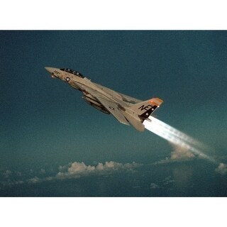 F14 Tomcat Fighter Climbs With Its Afterburners Ignited During A ...