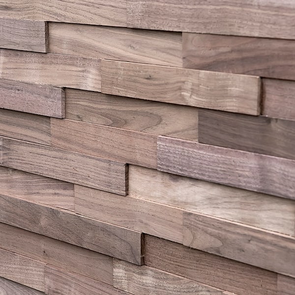 American Walnut Multi Dimensional Wall Paneling - 29x48 - Bed Bath ...