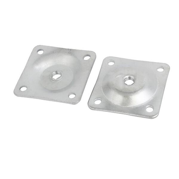 48mmx48mmx2mm Zinc Plated Table Leg Mounting Plates Silver Tone 4pcs ...