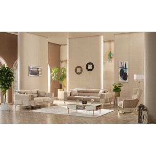 Brenda 3-Pieces Living Room Set 1 Sofa & 1 Loveseat & 1 Chair - Bed ...