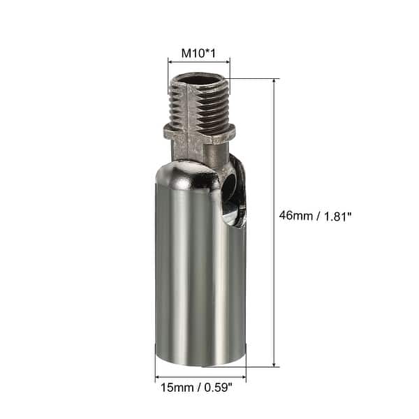 5Pcs 180 Degree Sloped Ceiling Light Adapter M10 Thread Polish Black ...