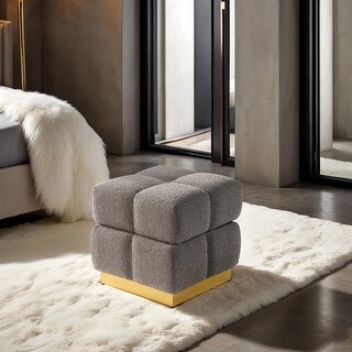 Contemporary Style Square Storage Stool Biscuit Tufting Storage ...