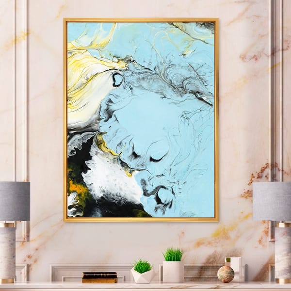 blue framed artwork