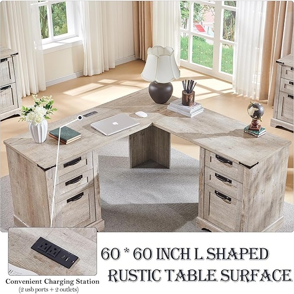 Corner desk station store