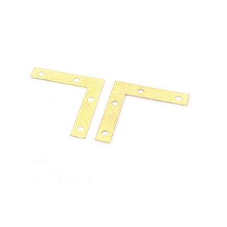 10 Pcs 90 Degree Metal Corner Brace Angle Brackets Gold Tone 50 x 50 x ...