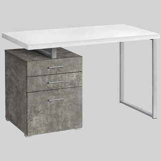 48" Modern Computer Desk with Reversible Configuration, Left/Right ...