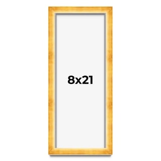 8x21 Shadow Box Frame Gold | 1.625 Inches Deep Real Wood Traditional ...
