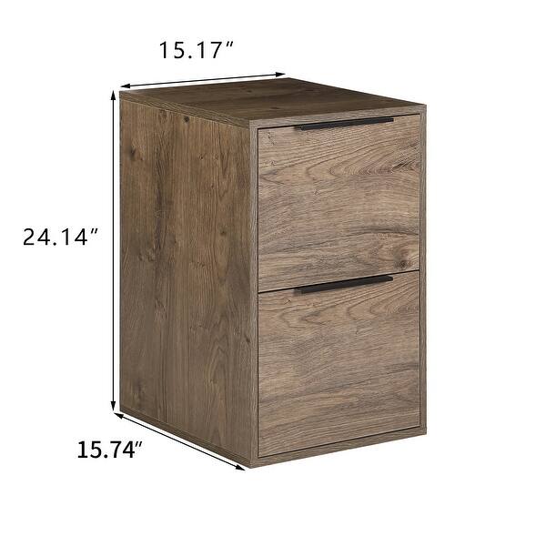 Brown Wooden Filing Cabinet with 2 Drawers - Legal/Letter/A4/F4 Size ...