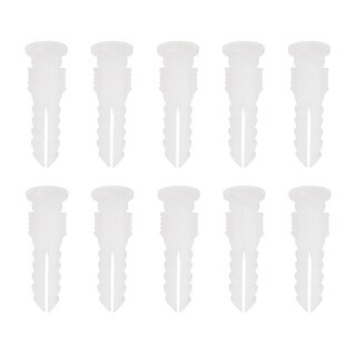 6x30mm Plastic Expansion Tube Bolts Column Frame Fixings White 75pcs ...