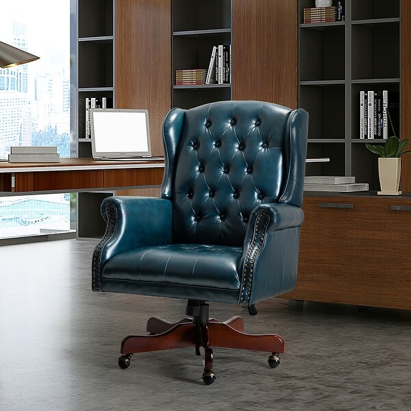 Maximiliano Modern Swivel Executive Chair with Tufted Back by HULALA HOME On Sale Bed Bath Beyond 33972592