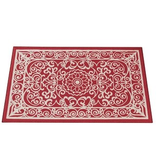 Scroll Medallion Printed Skid-Resistant Accent Rug - Bed Bath & Beyond ...