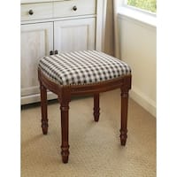 Black Gingham Vanity Stool - On Sale - Bed Bath & Beyond - 30658851