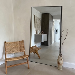 Modern Rectangle Aluminum Floor Mirror - Bed Bath & Beyond - 41401814