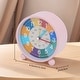 Mechanical Alarm Clock Colorful Cartoon Design, No Tick Sound, Battery ...