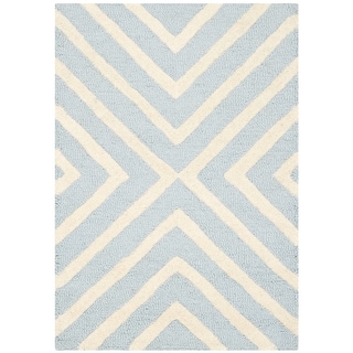 SAFAVIEH Handmade Trace Modern & Contemporary Geometric Wool Rug - On ...