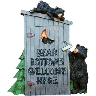 Poly Resin Decorative Wall Plaque Bear Bottoms Welcome - Bed Bath ...