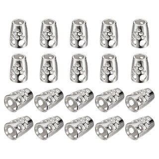 30Pcs 5mm Metal Bell Stopper Conical Cord Ends Lock Fastener Stopper ...