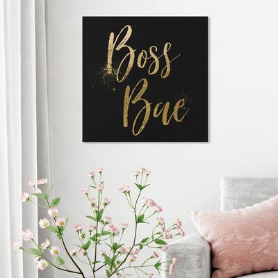 Oliver Gal Typography and Quotes Wall Art Canvas Prints 'Boss Bae Luxe ...