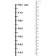 Height Chart Ruler 180cm Metric System with Transfer Film Black - Bed ...
