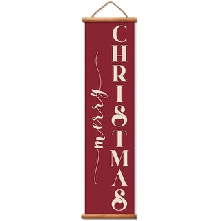 Christmas Welcome Indoor/Outdoor Vinyl Hanging Entryway Sign Made in ...