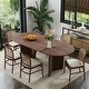 Nordic Style Solid Wood Oval Dining Table - Perfect for 6 People ...