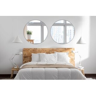Modern Round Plexiglass Wall Mirrors - Shatterproof, and Self-Adhesive ...
