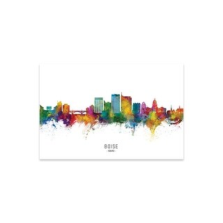 Boise Idaho Skyline City Name Print On Acrylic Glass by Michael ...