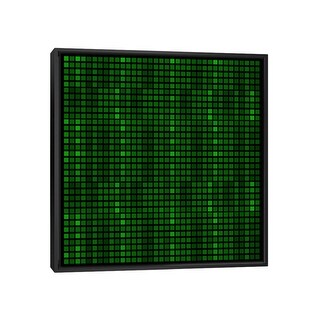 iCanvas "Modern Art- Tile Art Green Code" by 5by5collective Framed ...