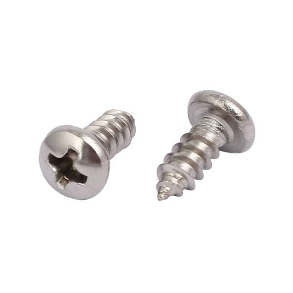 M4x10mm 304 Stainless Steel Phillip Round Pan Head Self Tapping Screws ...