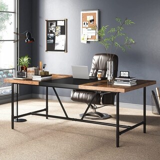6FT Conference Table, 70.8" W x 35.4" D Meeting Table Conference Room ...