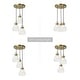 Malury Modern Large Cluster Pendant Chandelier Chic 3-Light Clear Drop ...