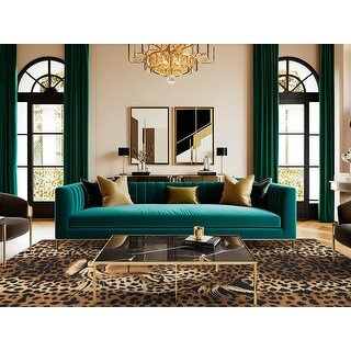 Ginza Six Washable Indian Leopard Big Cats Area Rug - Bed Bath & Beyond ...