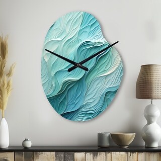 Aqua Blue And White Serenity Swirl I - Abstract Spirals Large Wall ...