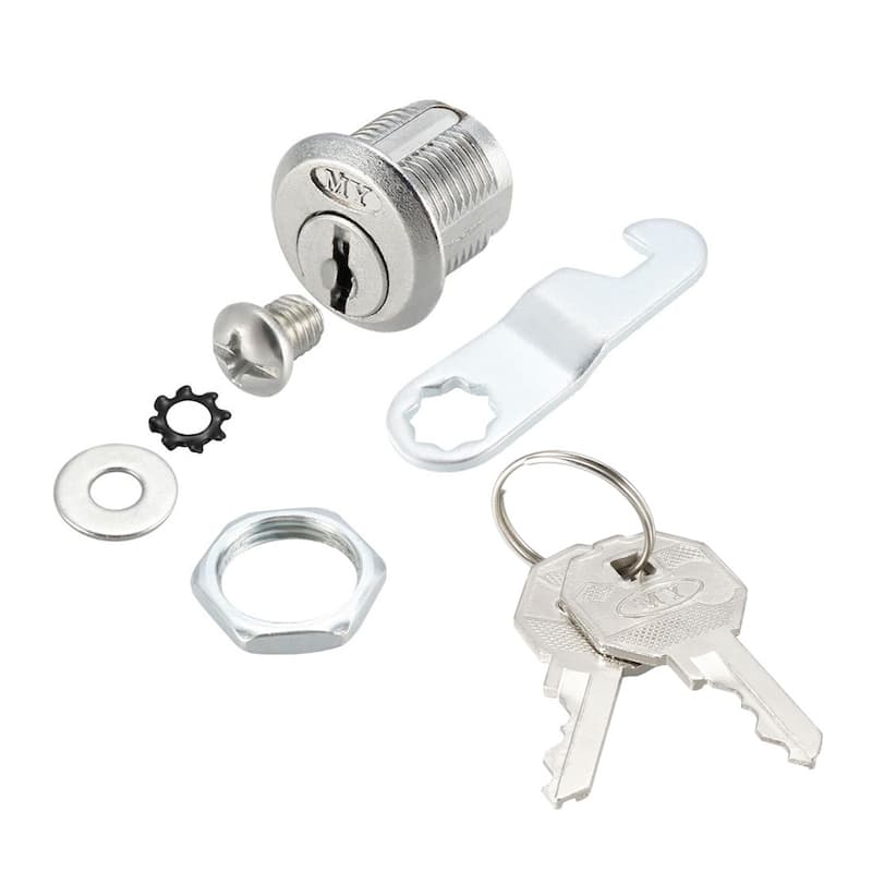 Cam Lock 16mm Cylinder Length 48mm Bent Cam Cabinet Locks Keyed ...