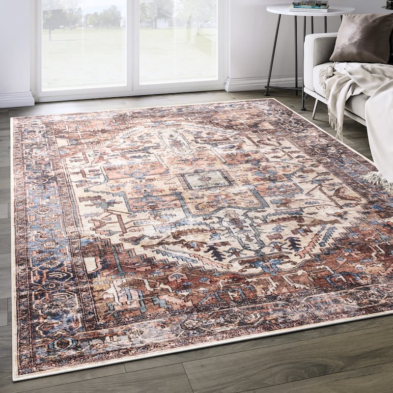 Abani Rugs Lola Vintage Terracotta Area Rug - Overstock - 36903380