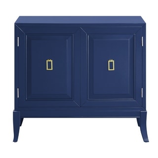Contemporary Blue Console Table with 2 Doors - Bed Bath & Beyond - 41890495