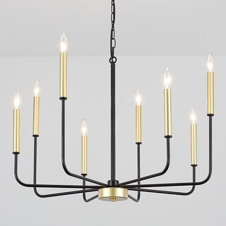 Modern Farmhouse 8-Light Candle Chandelier for Dining Room - W31.1"x ...